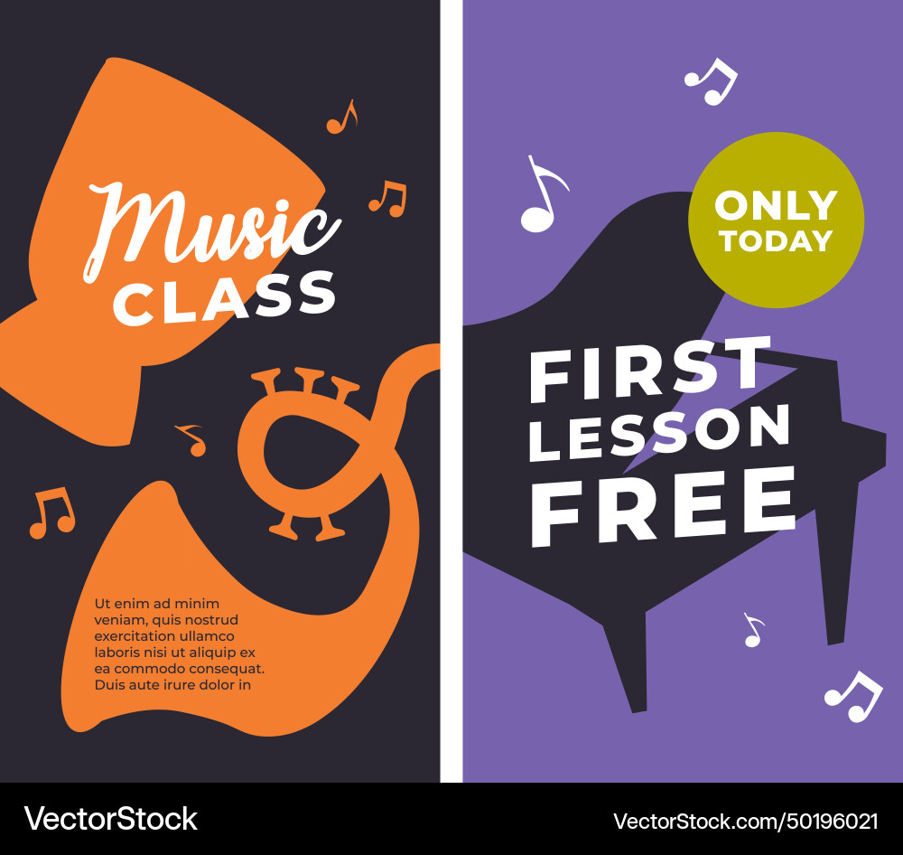 First lesson free only today hobbies and skills Vector Image