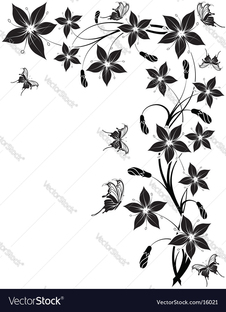 Floral design Royalty Free Vector Image - VectorStock