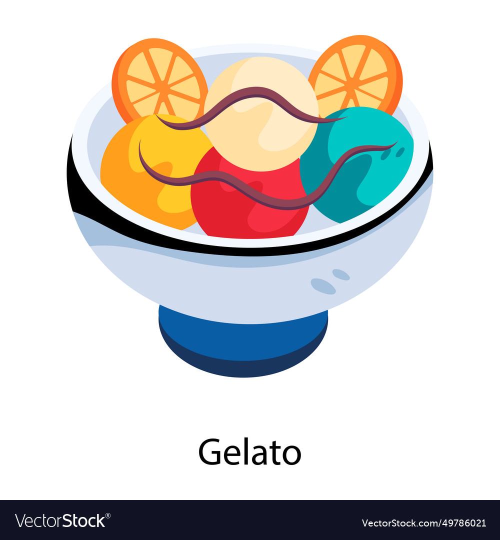 Gelato Royalty Free Vector Image - VectorStock