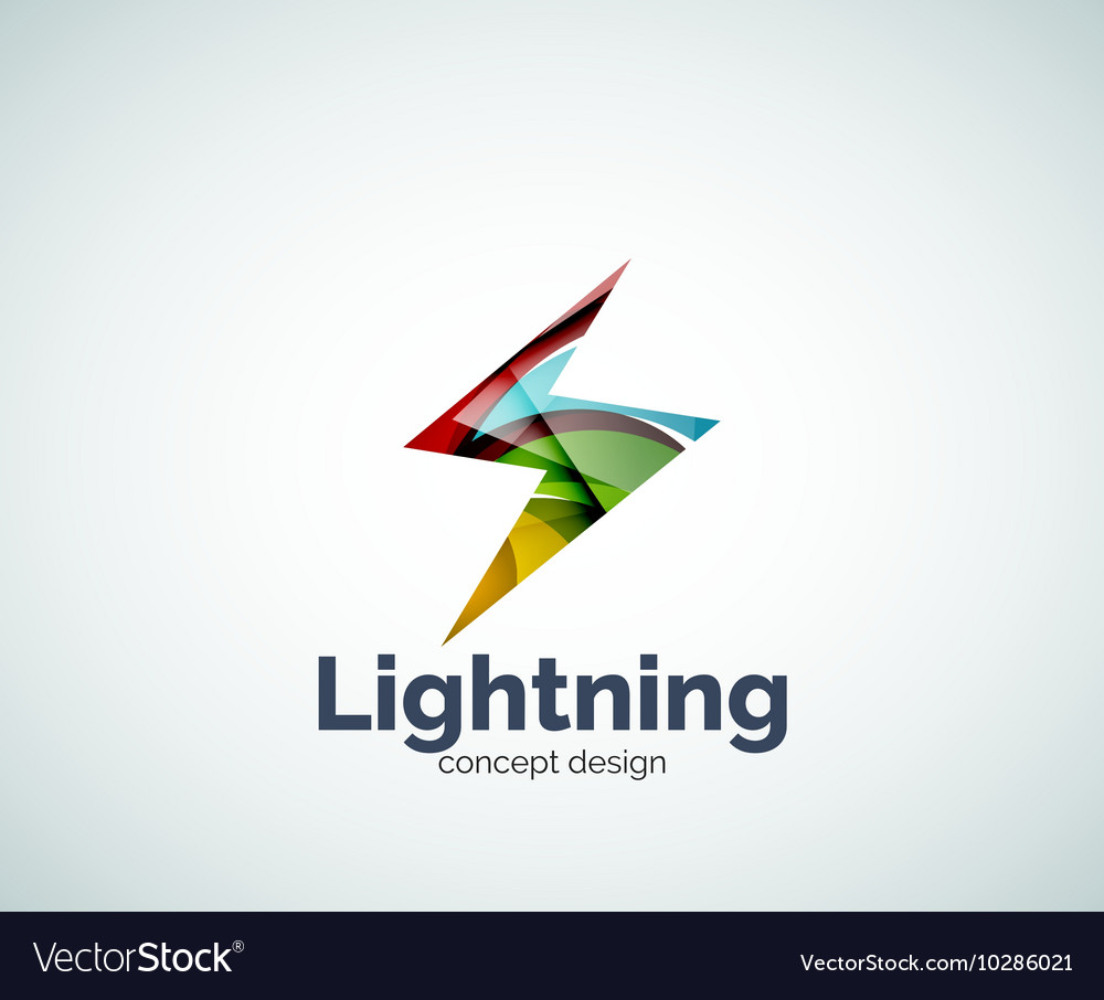 Lightning logo template Royalty Free Vector Image