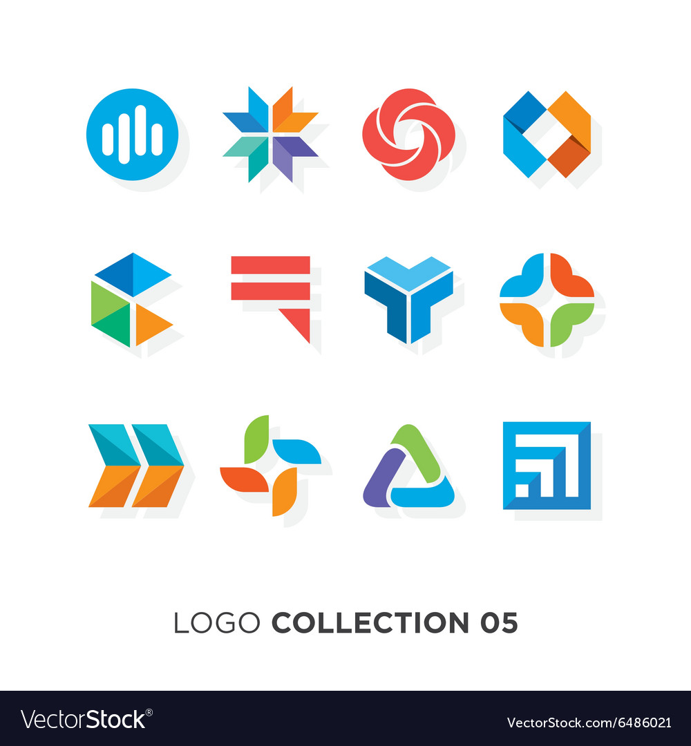 Logo collection 5 Royalty Free Vector Image - VectorStock