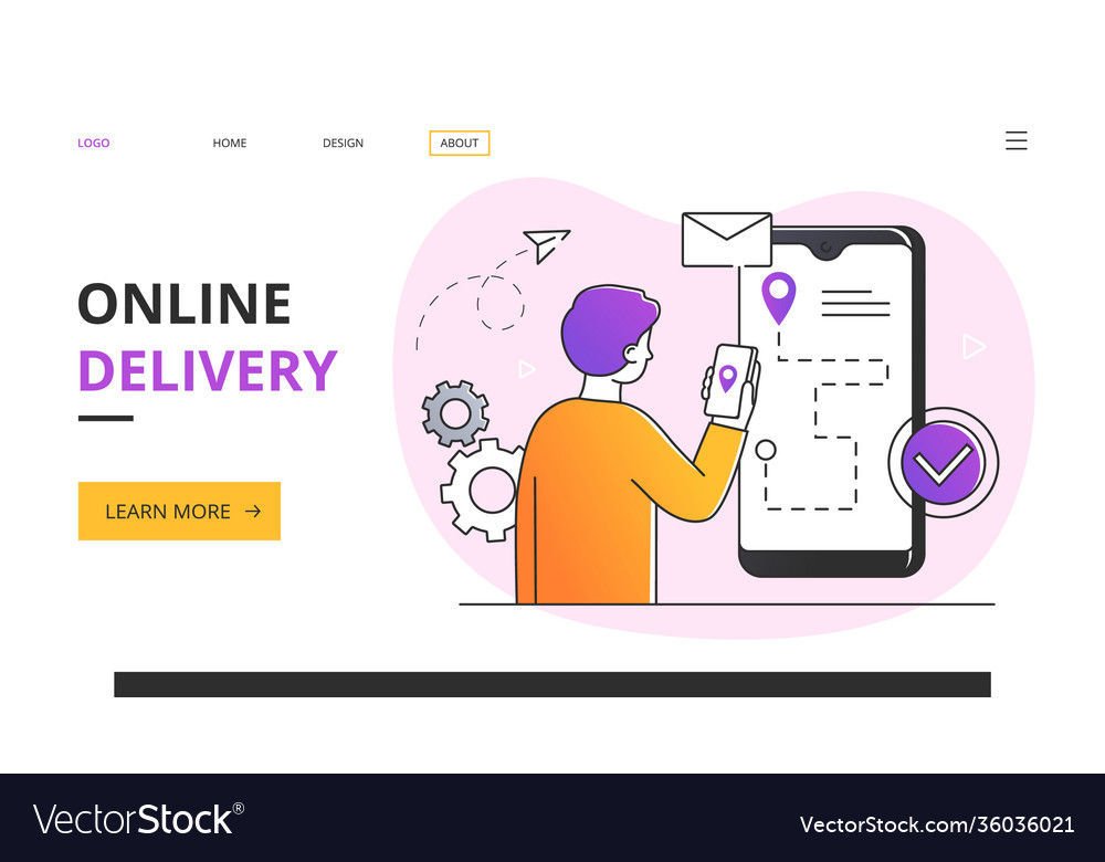 Online delivery concept Royalty Free Vector Image