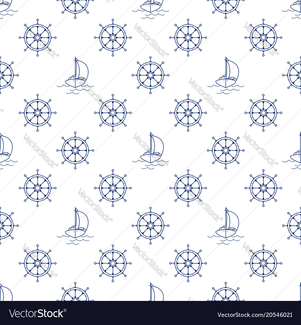 Seamless maritime pattern Royalty Free Vector Image