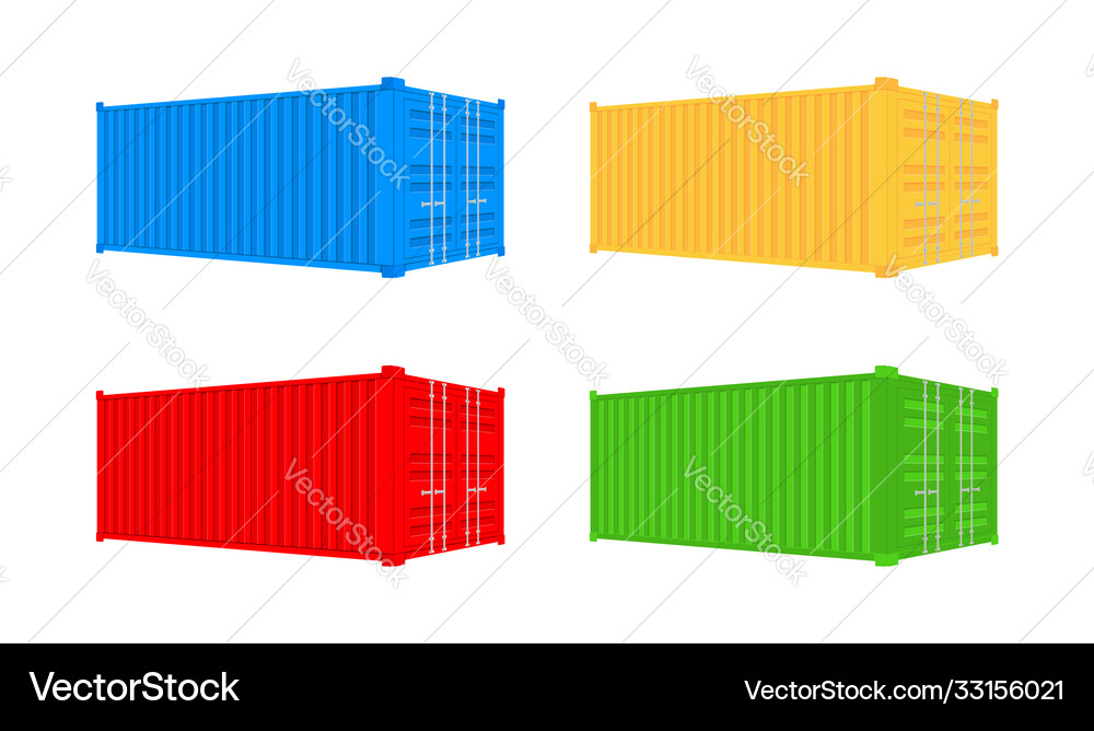 Shipping cargo container twenty and forty feet Vector Image