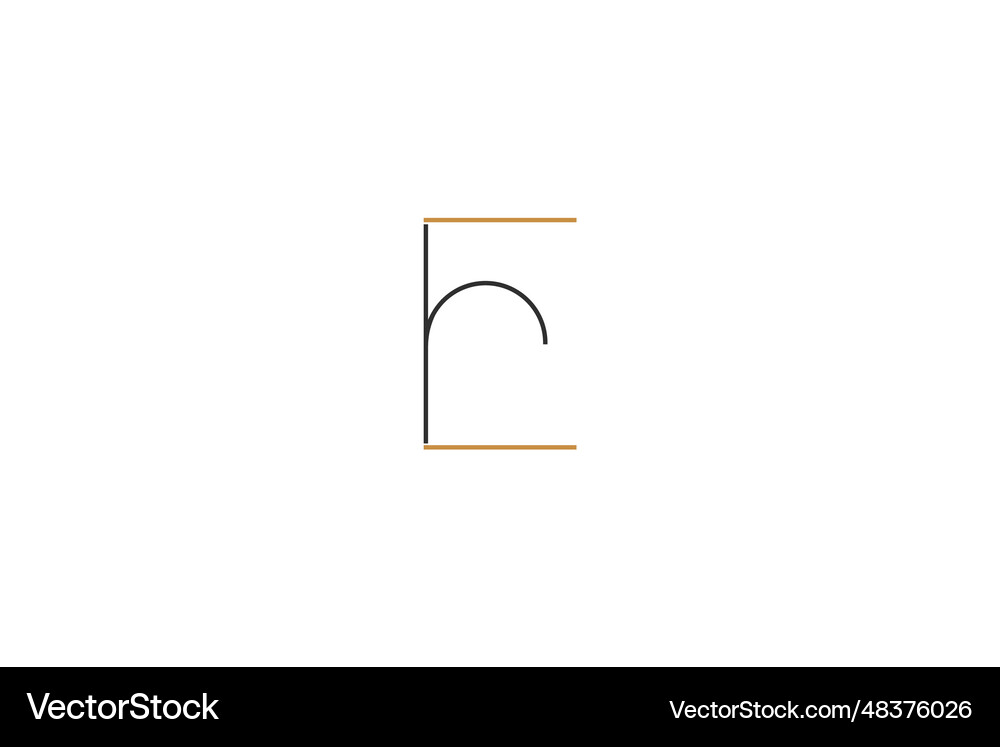 Alphabet initials logo re er r and e Royalty Free Vector