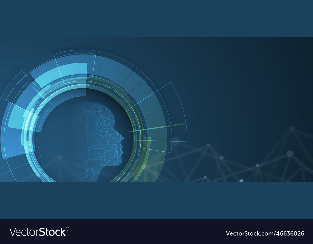 Artificial intelligence technology web background Vector Image