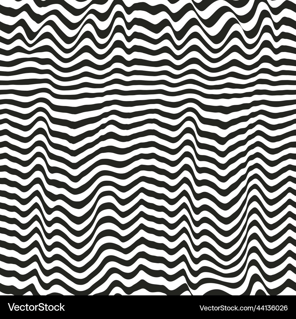 Black curved marine lines seamless texture Vector Image