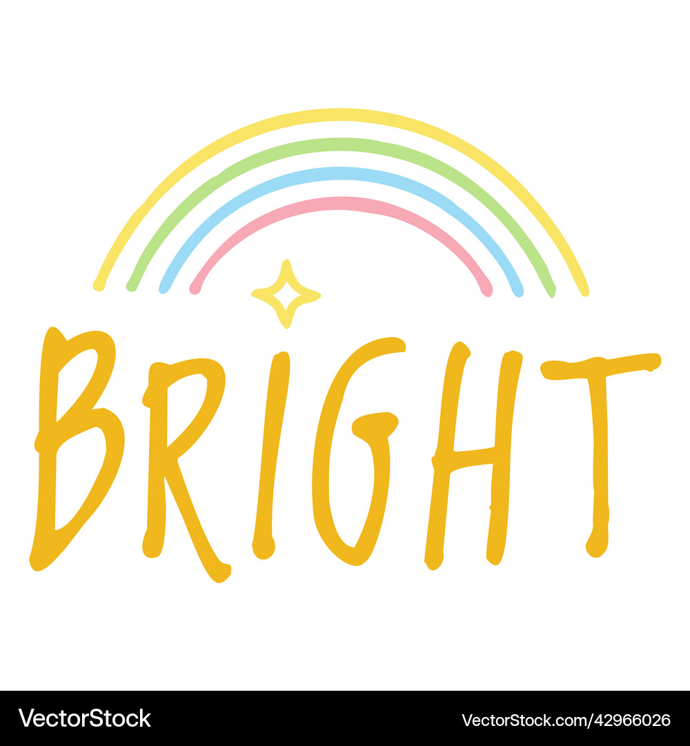 Bright lettering badge Royalty Free Vector Image
