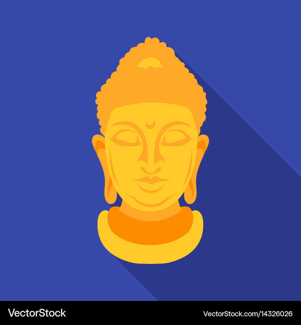 Buddha icon in flat style isolated on white Vector Image