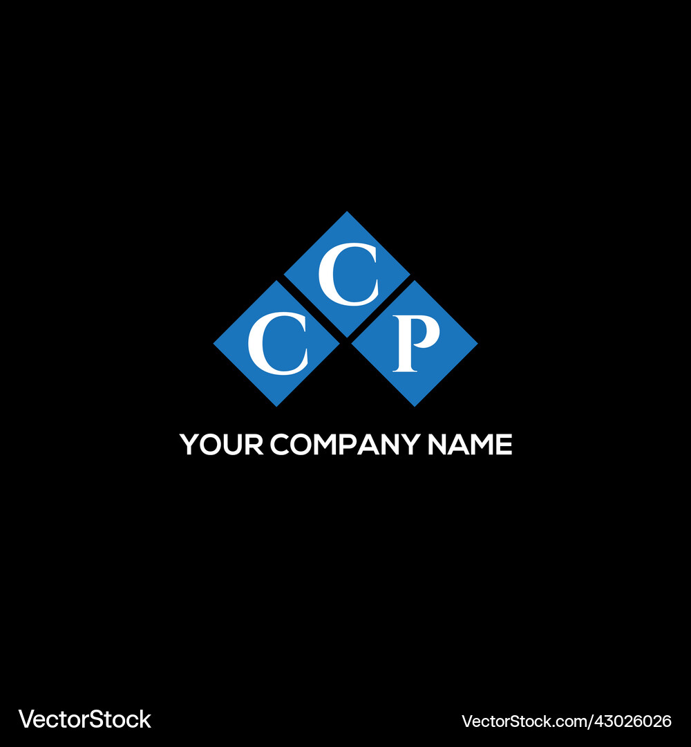 Ccp letter logo design on black background Vector Image