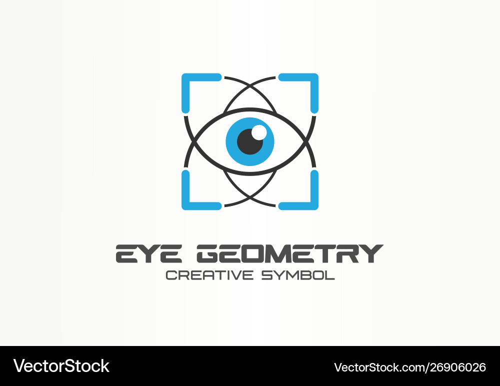 Eye geometry healthcare tech creative symbol Vector Image