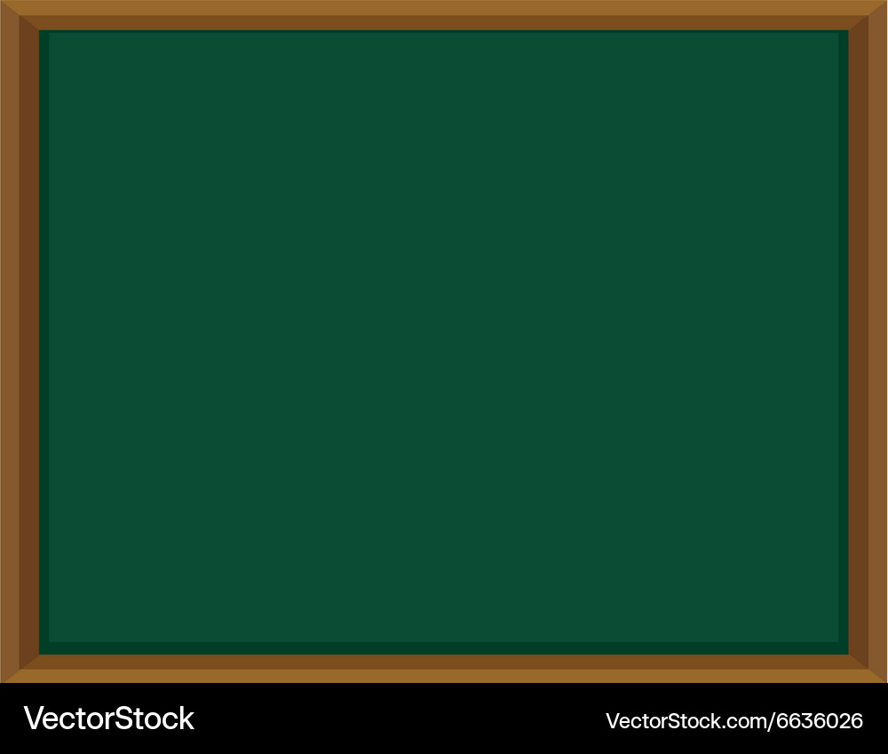Green board with wooden frame Royalty Free Vector Image