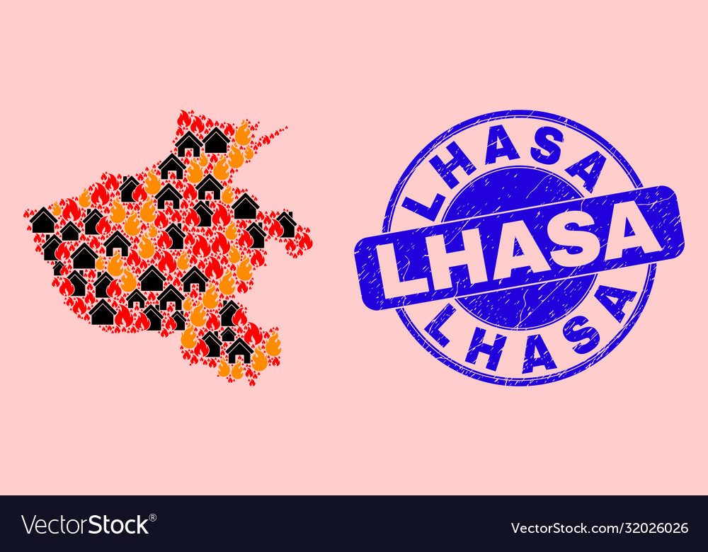 Henan province map composition fire Royalty Free Vector Henan province map composition fire Royalty Free Vector