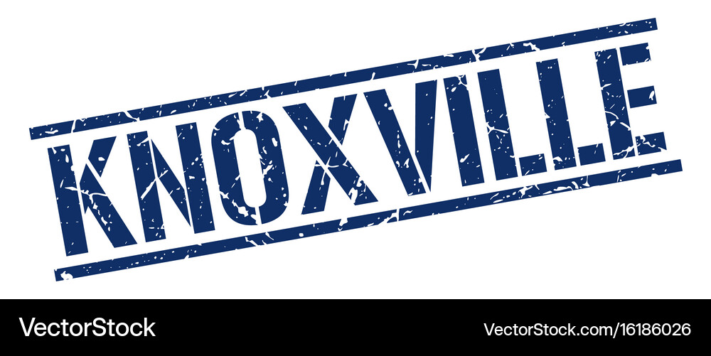 Knoxville blue square stamp Royalty Free Vector Image