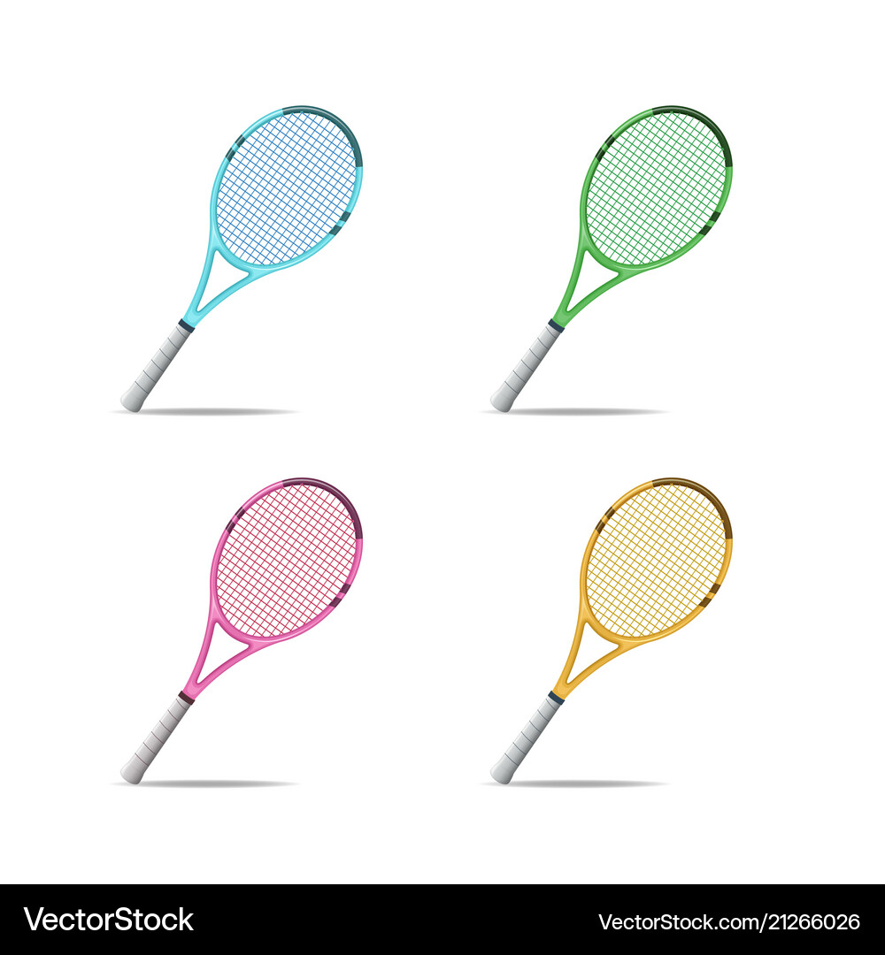 Realistic detailed 3d tennis racket Royalty Free Vector