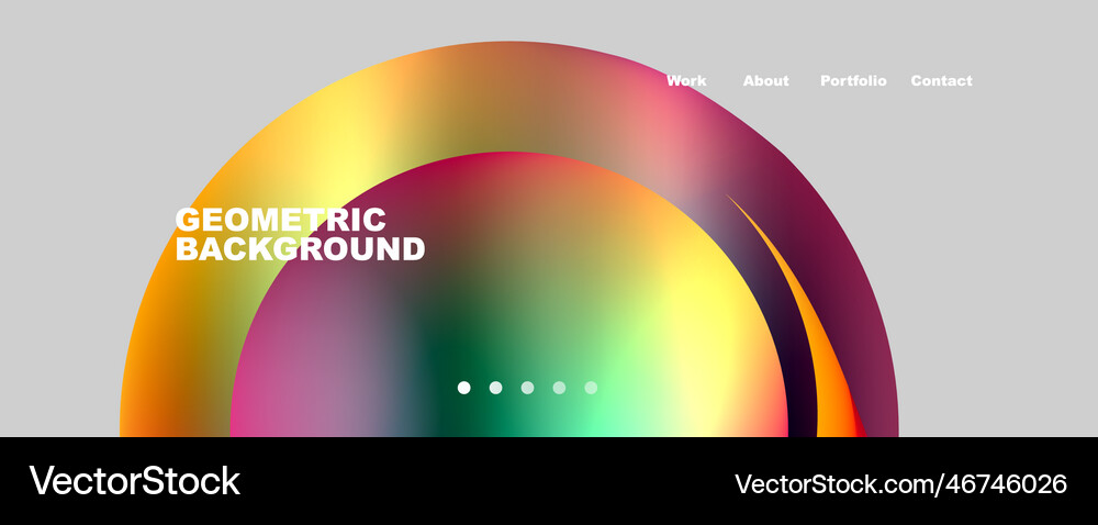 Round shapes and circles geometric abstract Vector Image