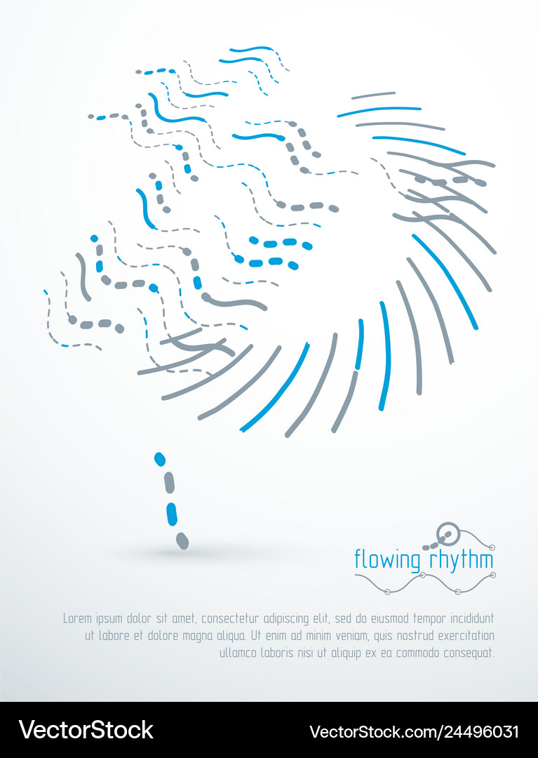 Abstract wavy lines graphic template advertising Vector Image