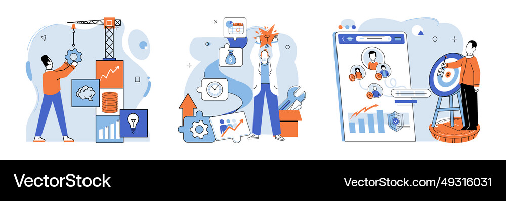 Business development skillful management is vital Vector Image