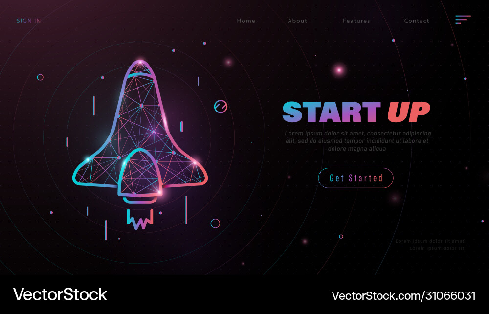 Business start up concept for banner web page Vector Image