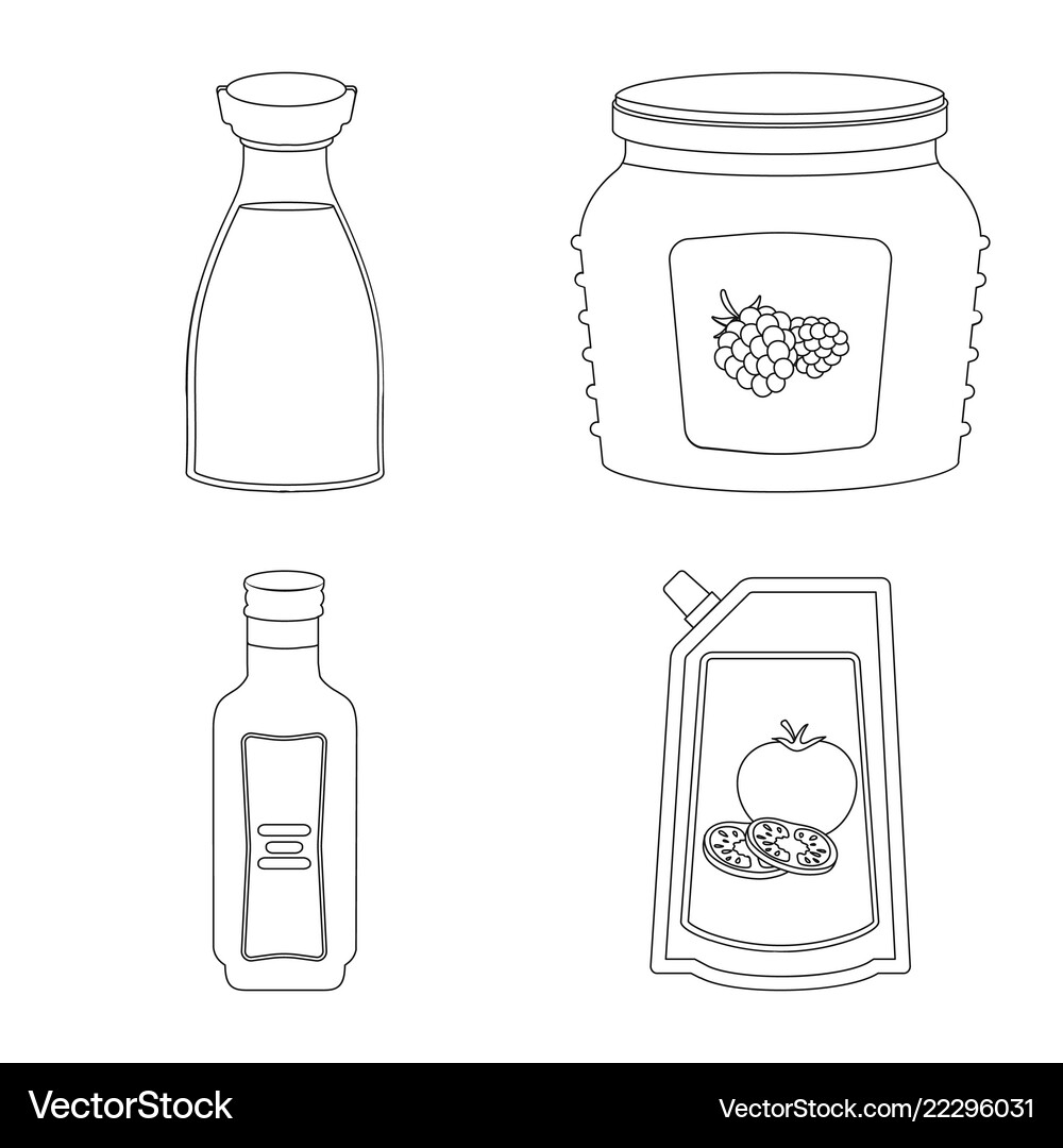 Can and food logo set Royalty Free Vector Image