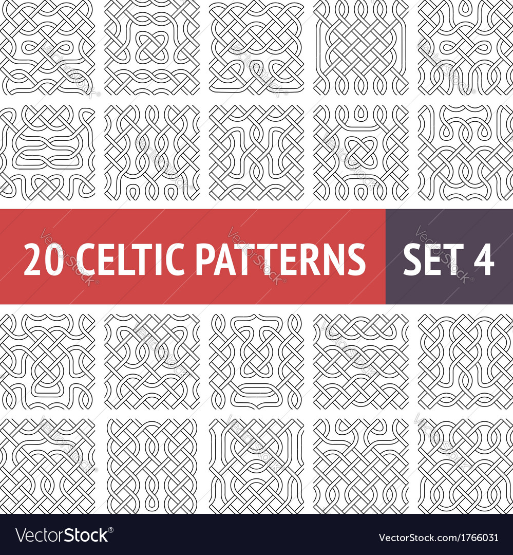 Celtic patterns set Royalty Free Vector Image - VectorStock