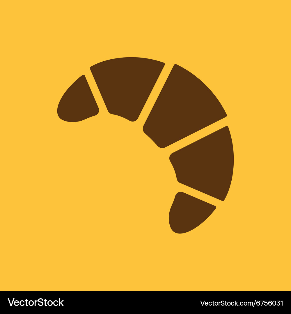 Croissant icon breakfast and dessert bakery Vector Image
