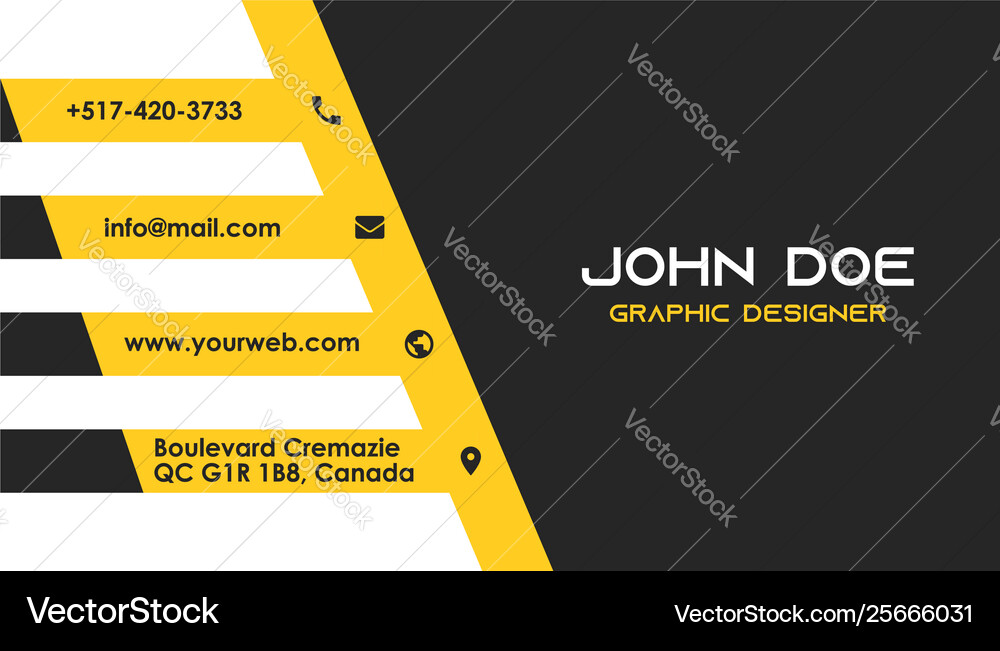Elegant corporate visiting card template Vector Image