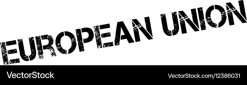 European Union rubber stamp Royalty Free Vector Image