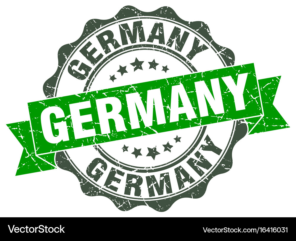 Germany round ribbon seal Royalty Free Vector Image