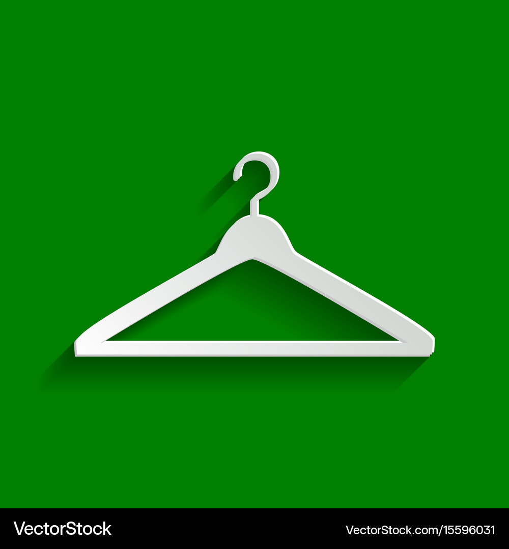 Hanger sign paper whitish Royalty Free Vector Image