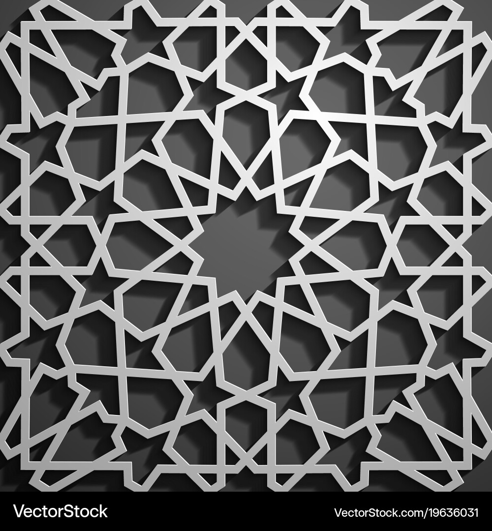 Islamic ornament persian motiff 3d Royalty Free Vector Image