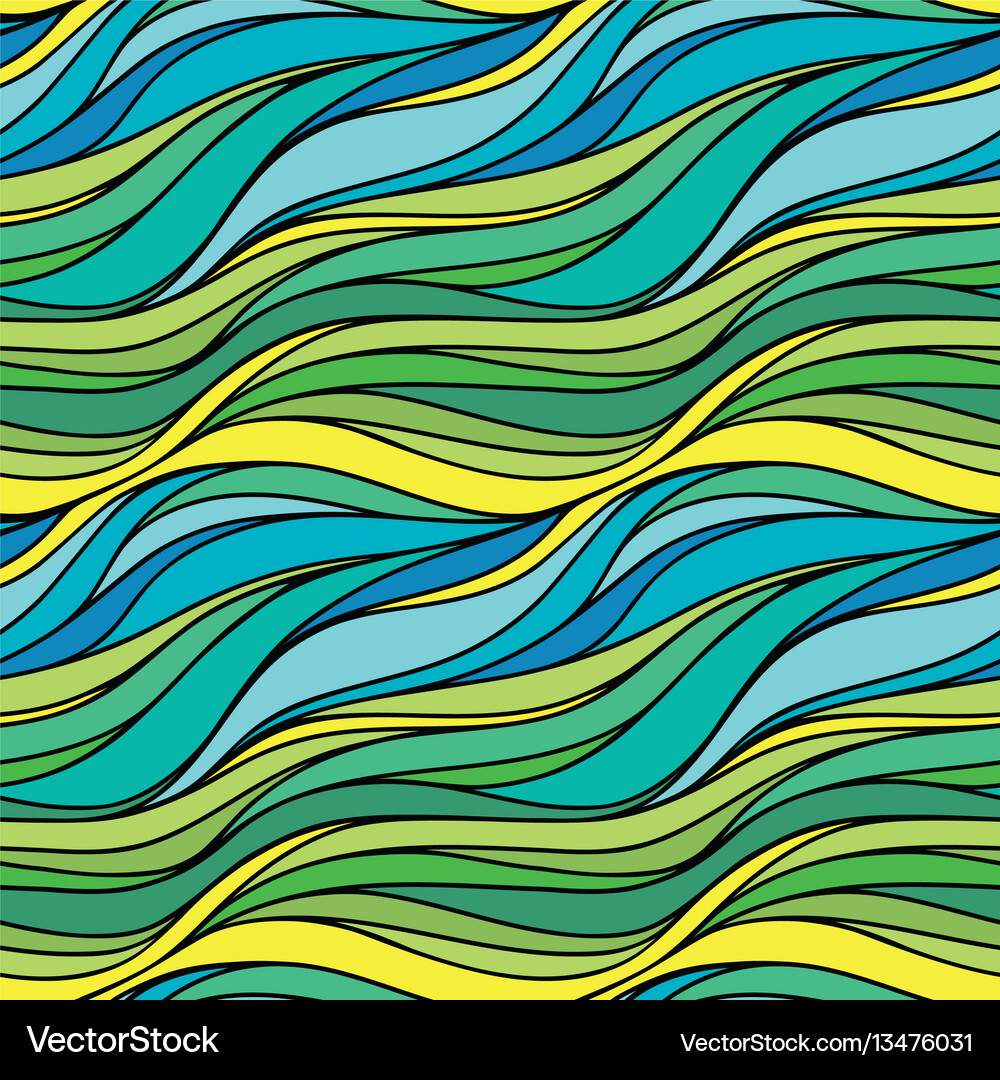 Ocean Wave Seamless Pattern Royalty Free Vector Image