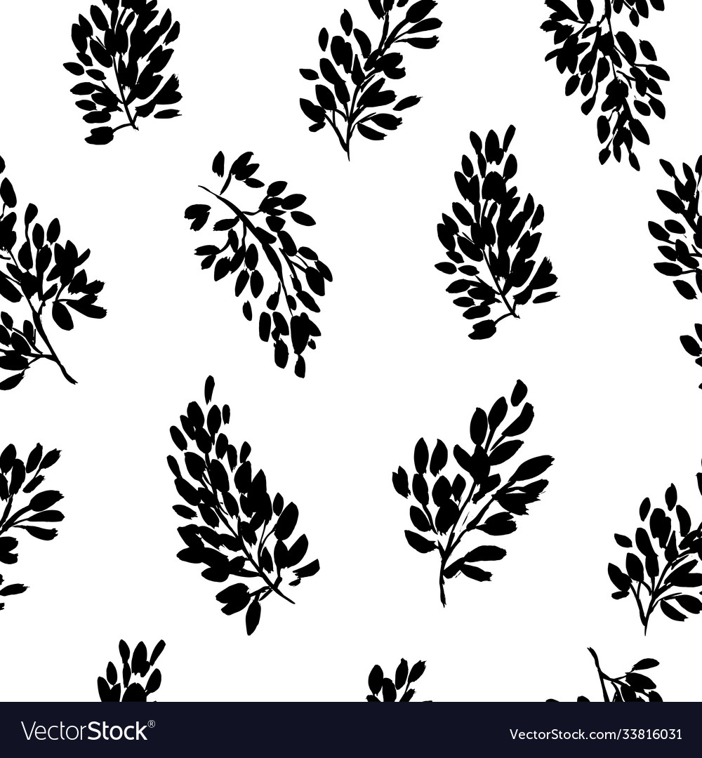 Seamless pattern with branches Royalty Free Vector Image