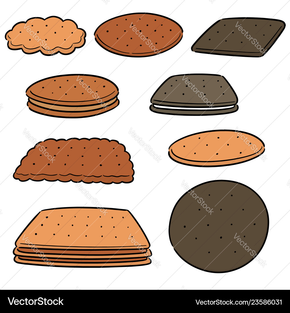 Set of cookies and biscuits Royalty Free Vector Image