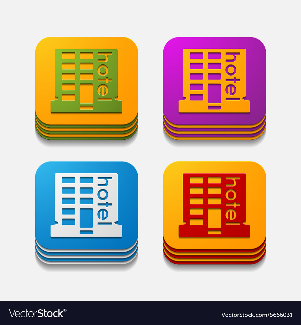 Square button hotel Royalty Free Vector Image - VectorStock