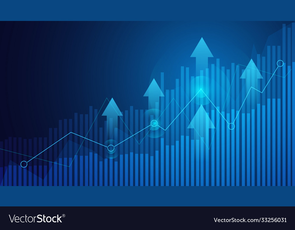Stock and graph design background business graph Vector Image