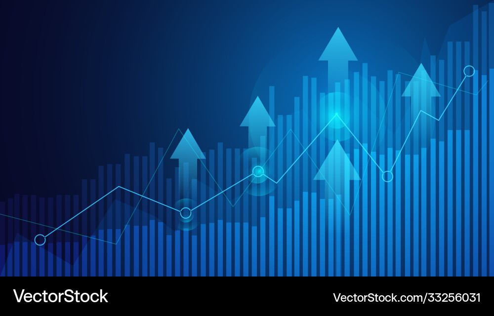 Stock and graph design background business Vector Image