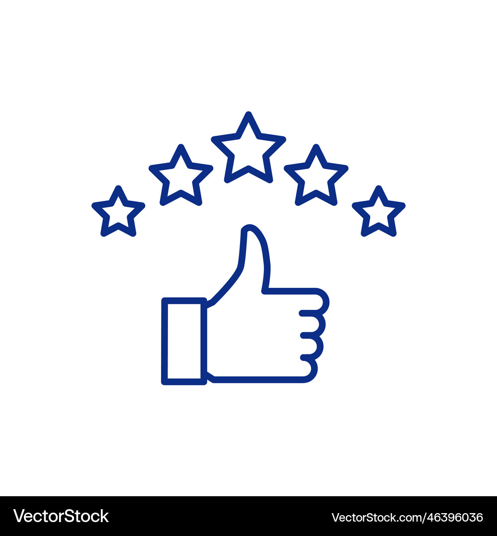 5 star customer review quality rate satisfaction Vector Image