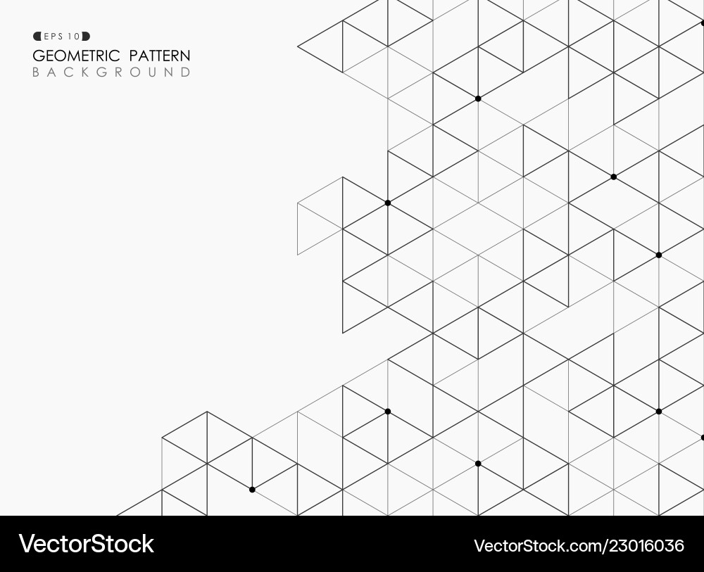 Abstract of black square pentagonal geometric Vector Image