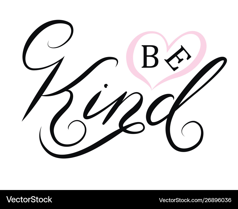 Be kind - cute hand drawn nursery poster Vector Image