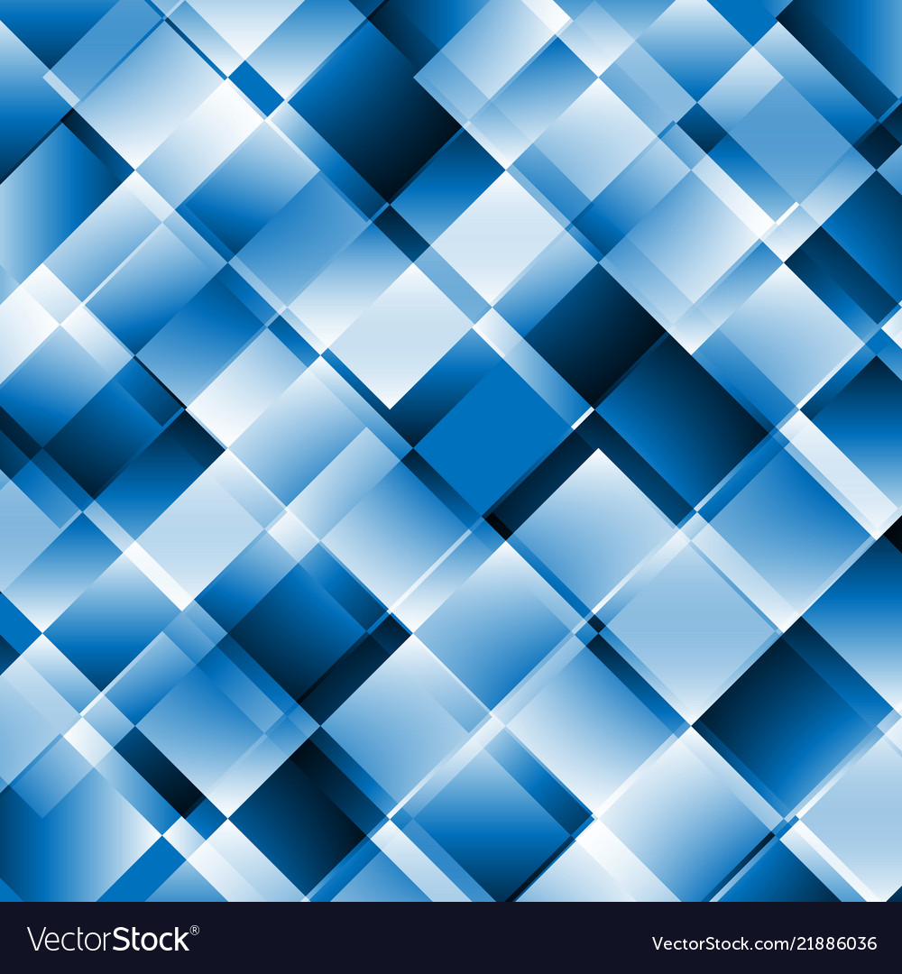 Blue abstract background with geometric pattern Vector Image