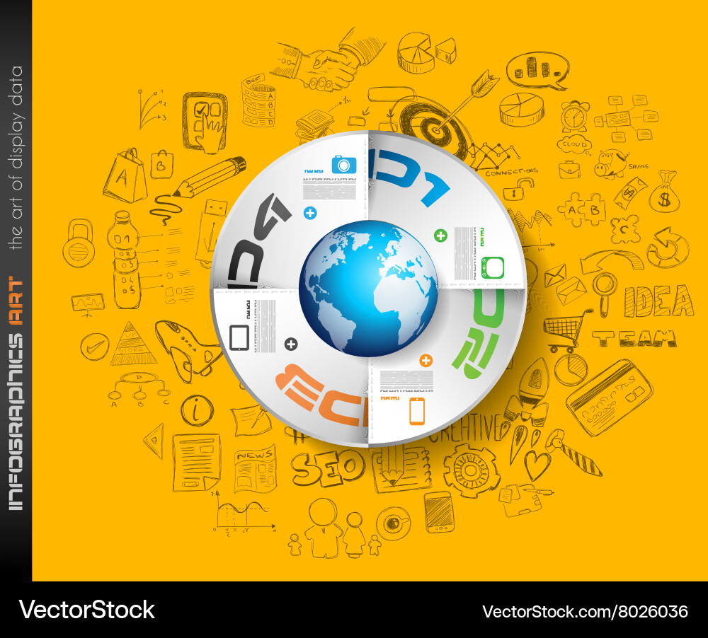 Clean infographic layout template for data Vector Image