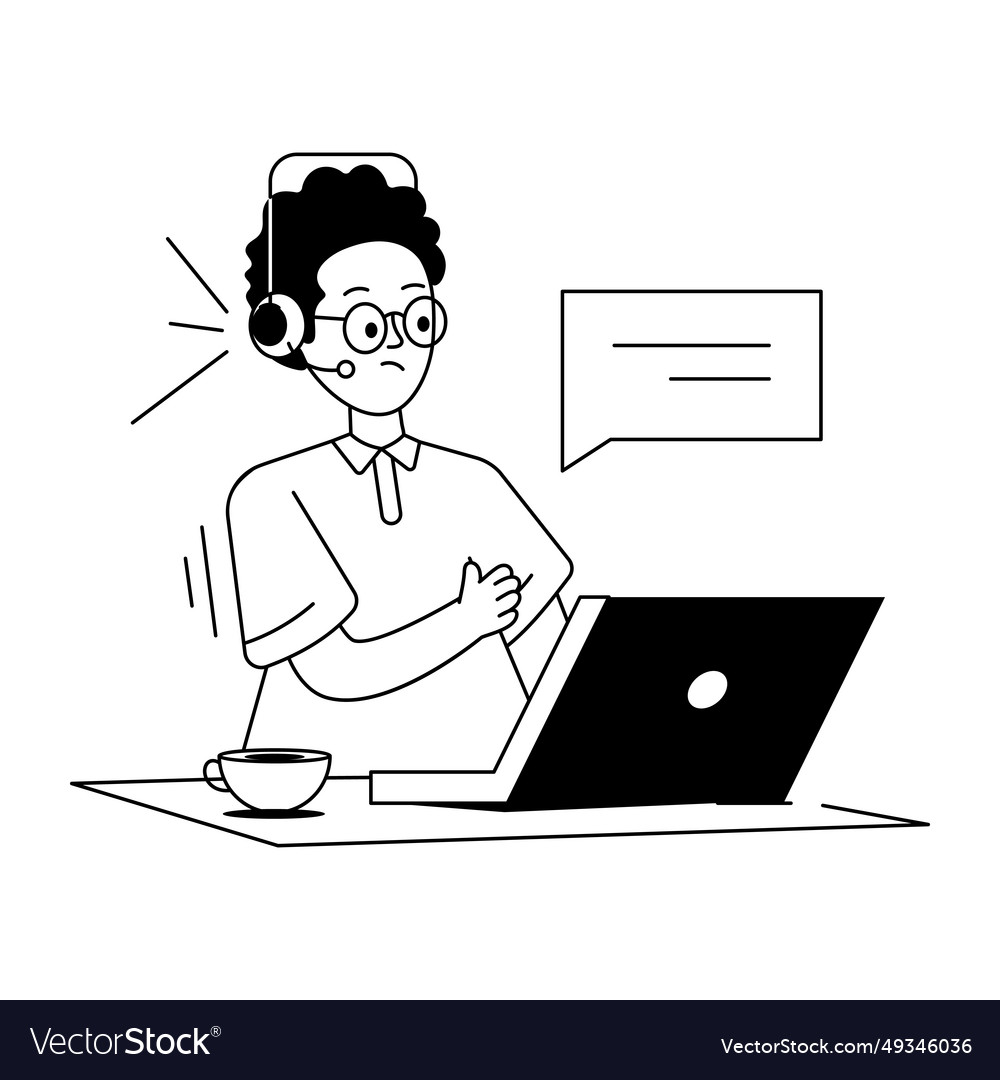 Customer representative Royalty Free Vector Image