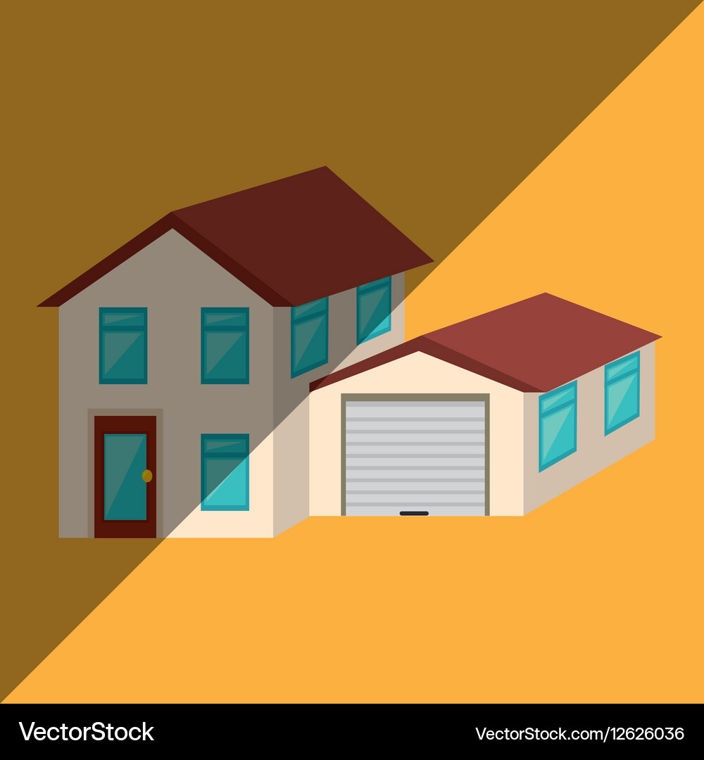 Exterior cute house icon Royalty Free Vector Image