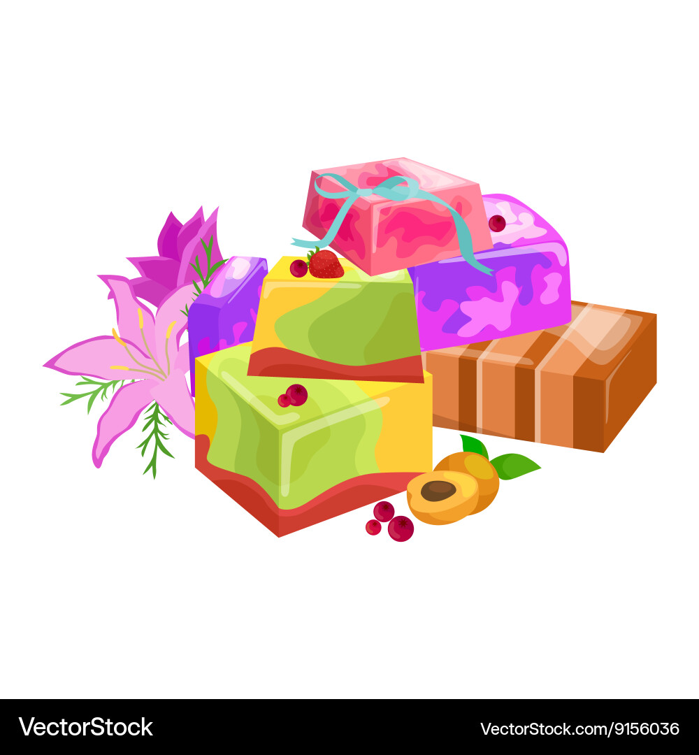 Natural Handmade Soap and Olives Royalty Free Vector Image
