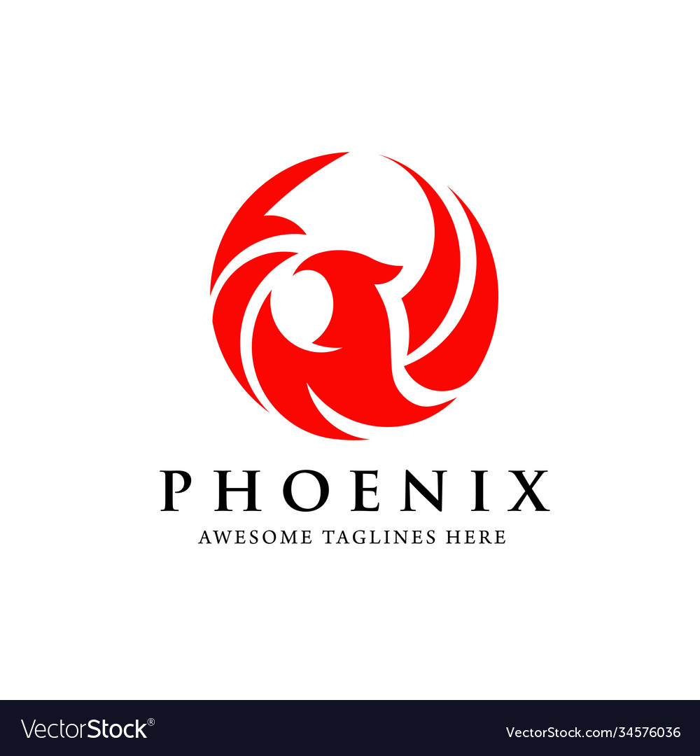 Phoenix circle Royalty Free Vector Image - VectorStock