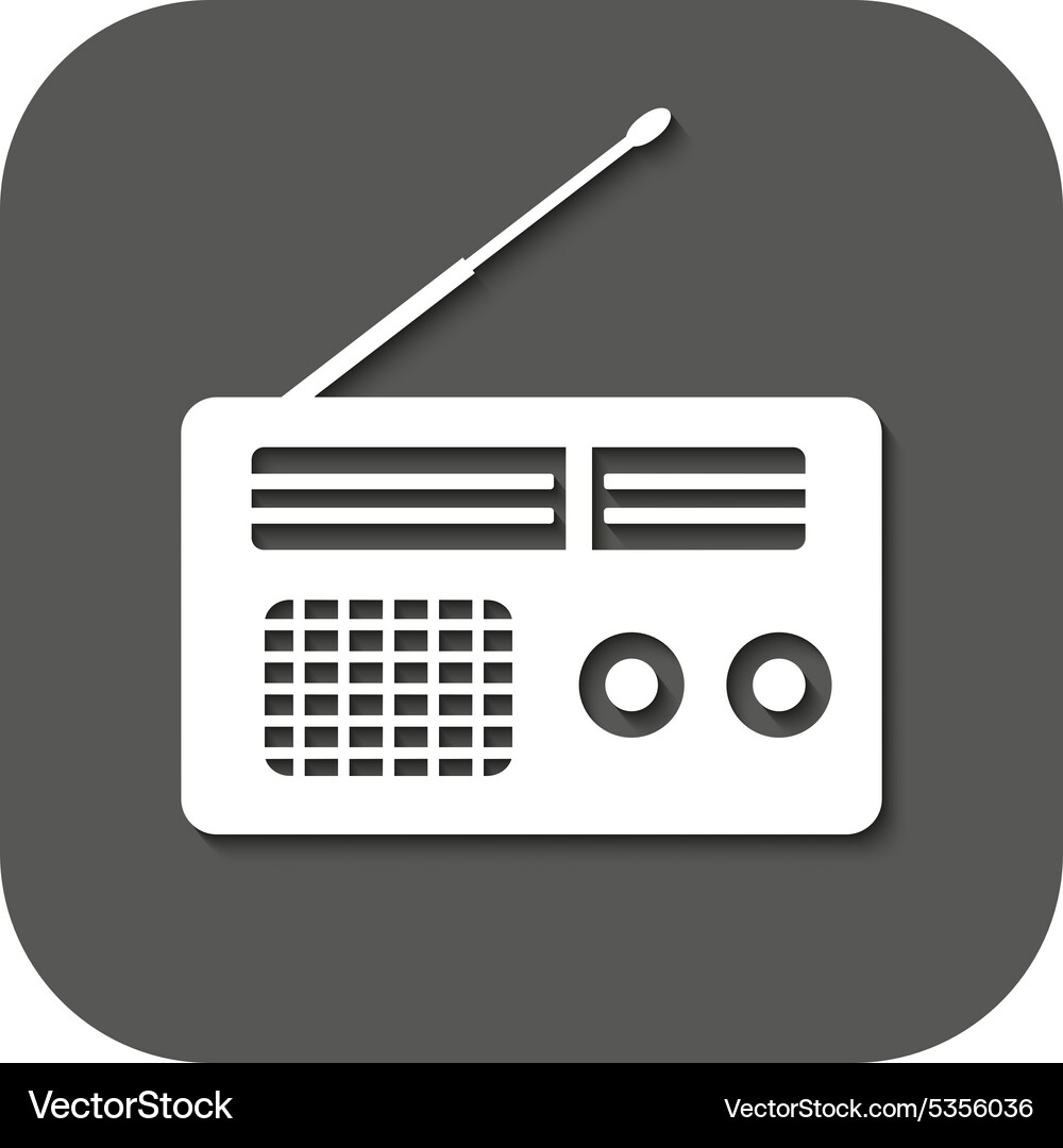 Receiver icon radio symbol flat Royalty Free Vector Image