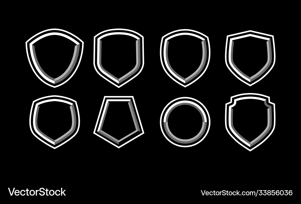 Shield design for sport or esport logo Royalty Free Vector