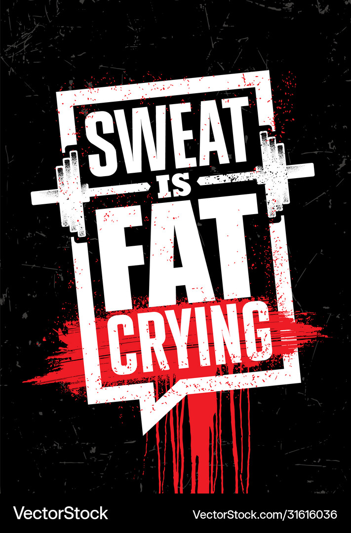 Sweat & Strength: Inspire Your Workout Vector Image