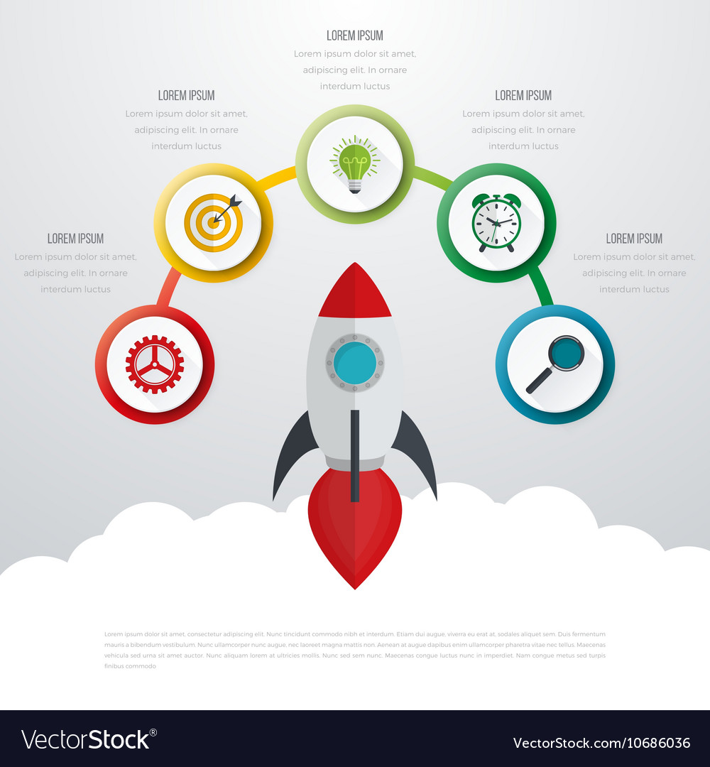Timeline 3d infographic Royalty Free Vector Image